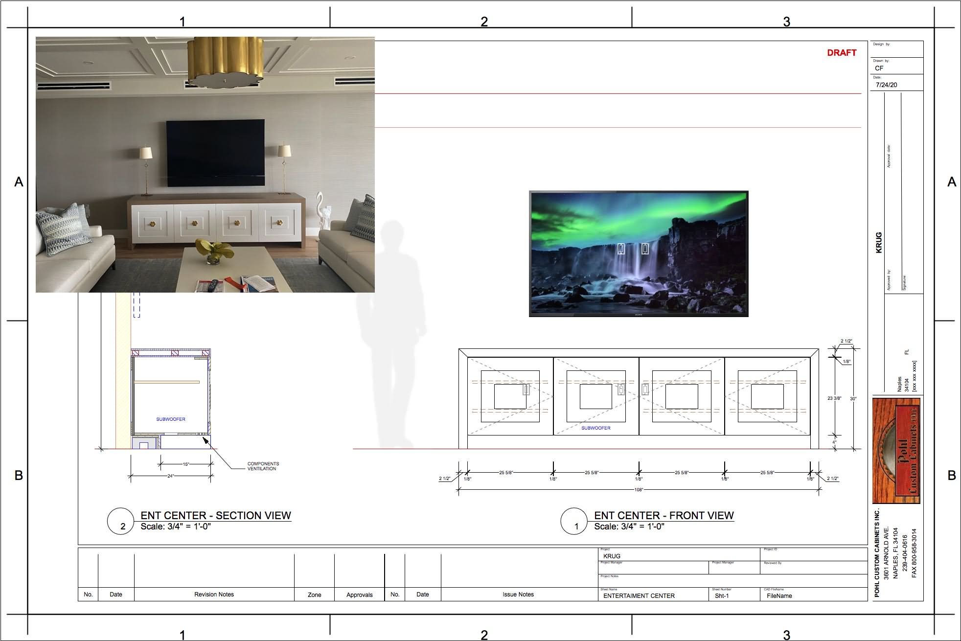KRUG - ENTERTAINMENT CENTER - Pohl Custom Cabinets, LLC