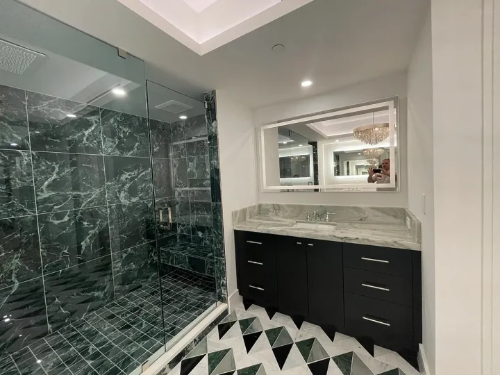 Order Your Custom Stone Top Master Bath Vanity | Pohl Custom Cabinets